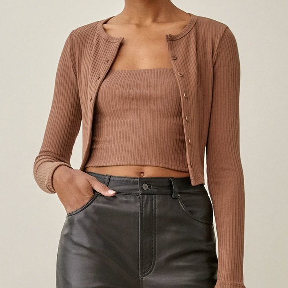 Reformation | Tops | Reformation Ruby Knit Cardigan Set | Poshmark